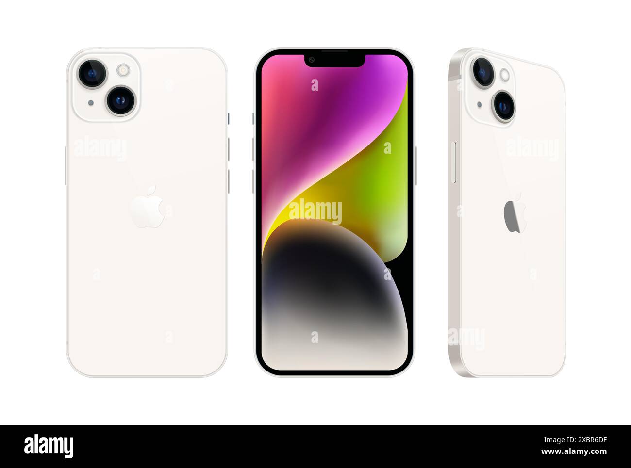 Kiev, Ukraine - September 28, 2022: Set of Smart phone Apple iPhone 14 ...