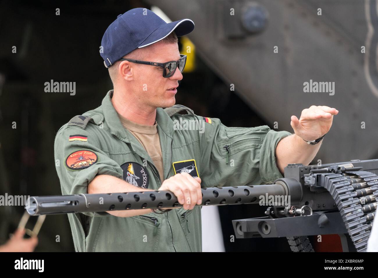 BERLIN - JUNE 07, 2024: The portrait of a German army soldier with GAU ...