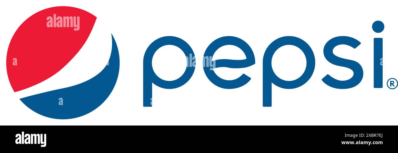 Original Pepsi logo on a white background, vector illustration. Pepsi ...