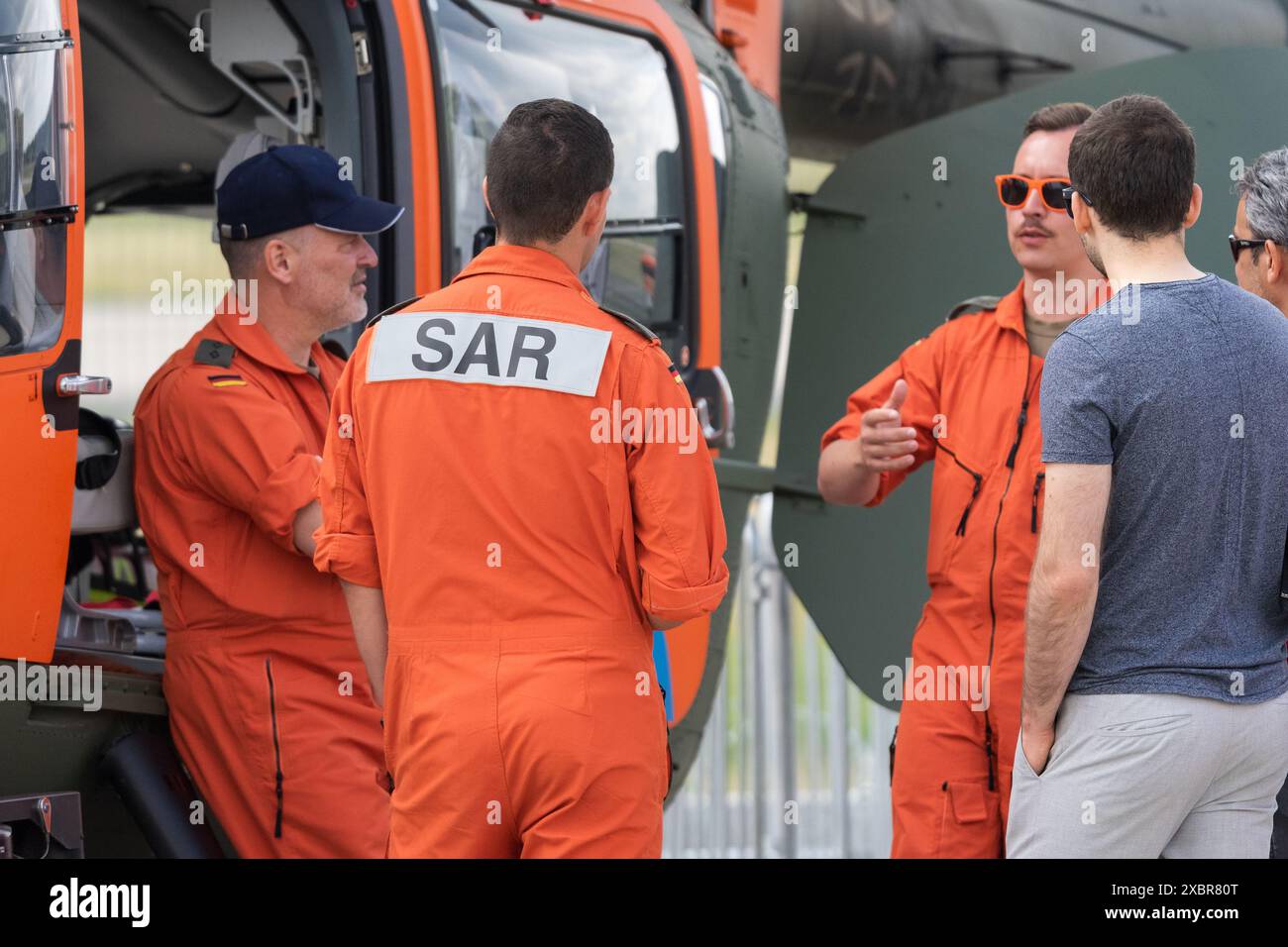BERLIN - JUNE 07, 2024: Soldiers of the SAR, Bundeswehr rescue service (Salvage and Rescue). ILA ...