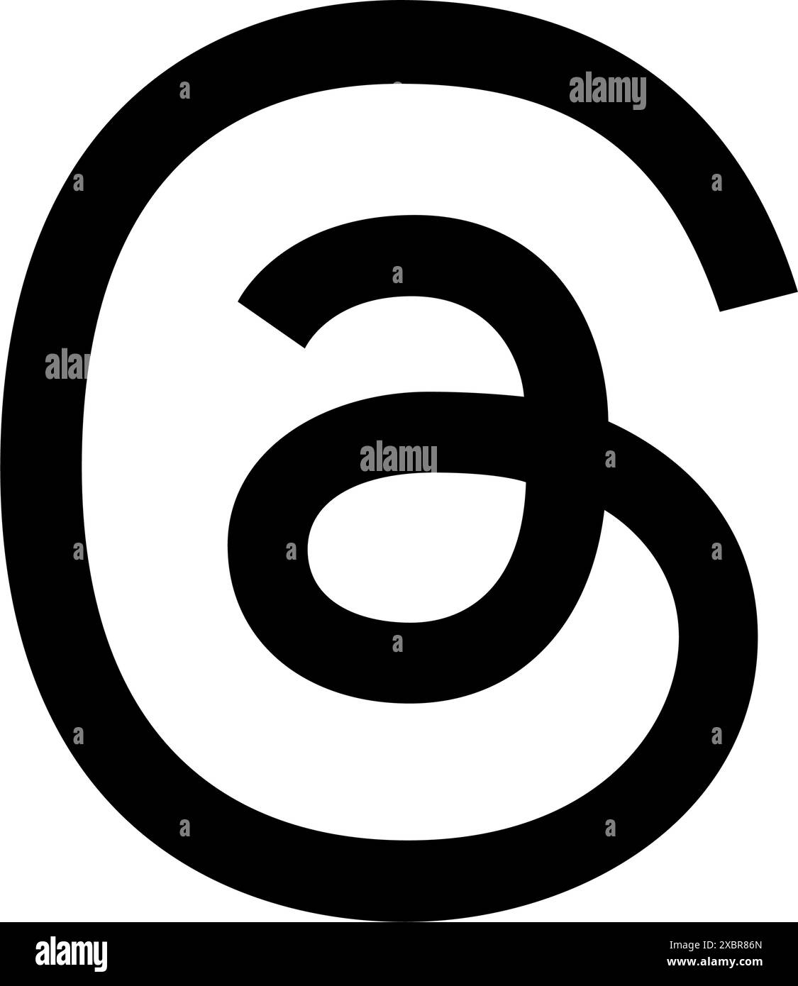 Threads mobile service logo on a white background, vector illustration ...