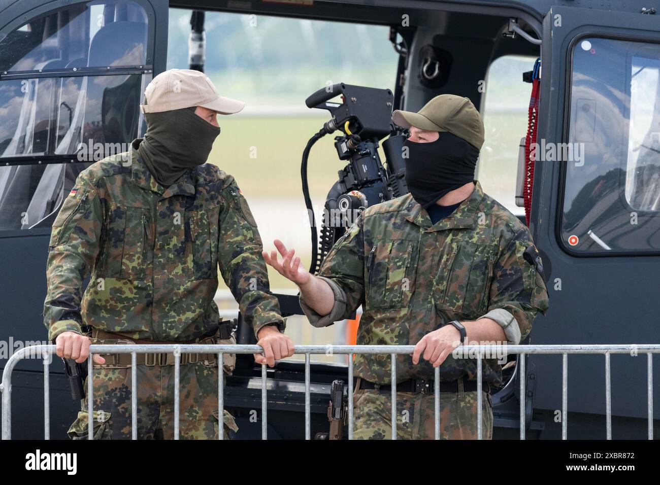 BERLIN - JUNE 07, 2024: Soldiers of the German special operations forces. ILA Berlin Air Show ...