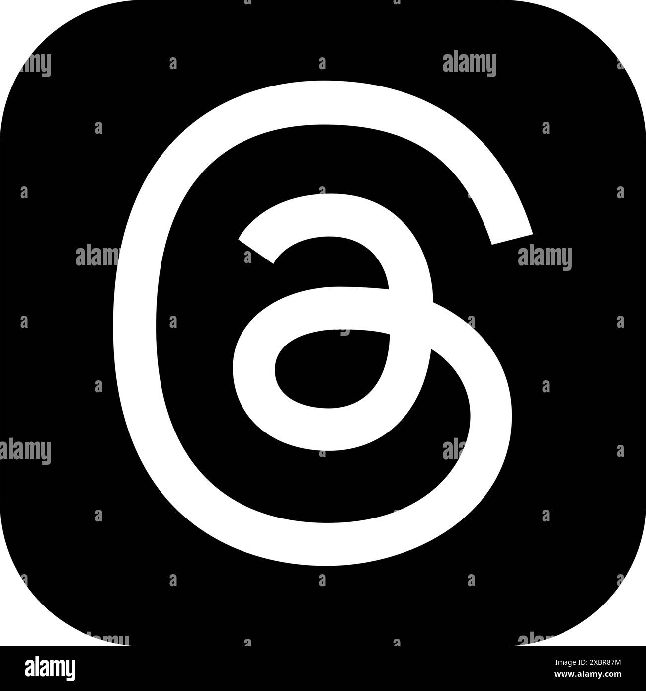 Threads mobile app icon on a white background, vector illustration ...