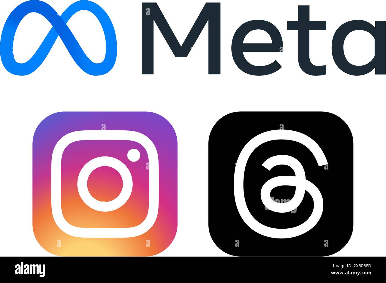 Meta family services icons, where are Instagram and Threads Mobile Apps ...