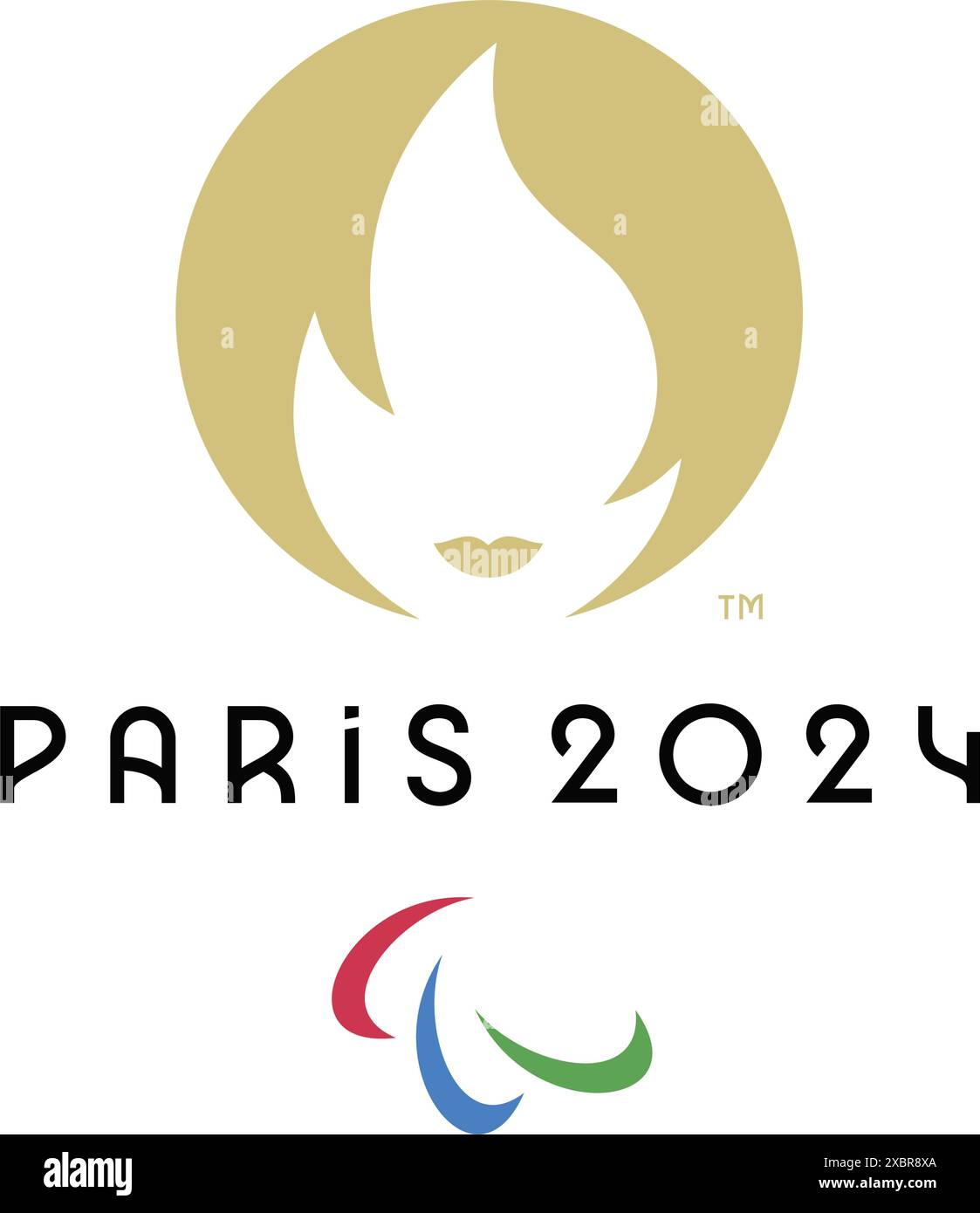 Logo of Summer Paralympic Games 2024 in Paris on a transparent ...