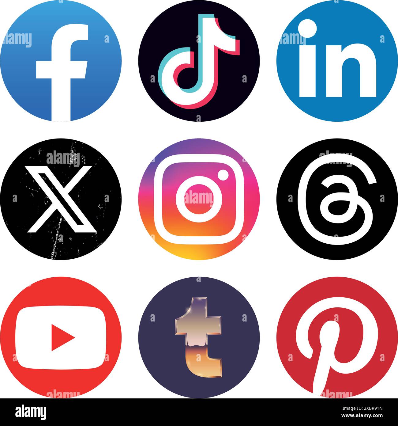 Twitter x round logo hi-res stock photography and images - Alamy