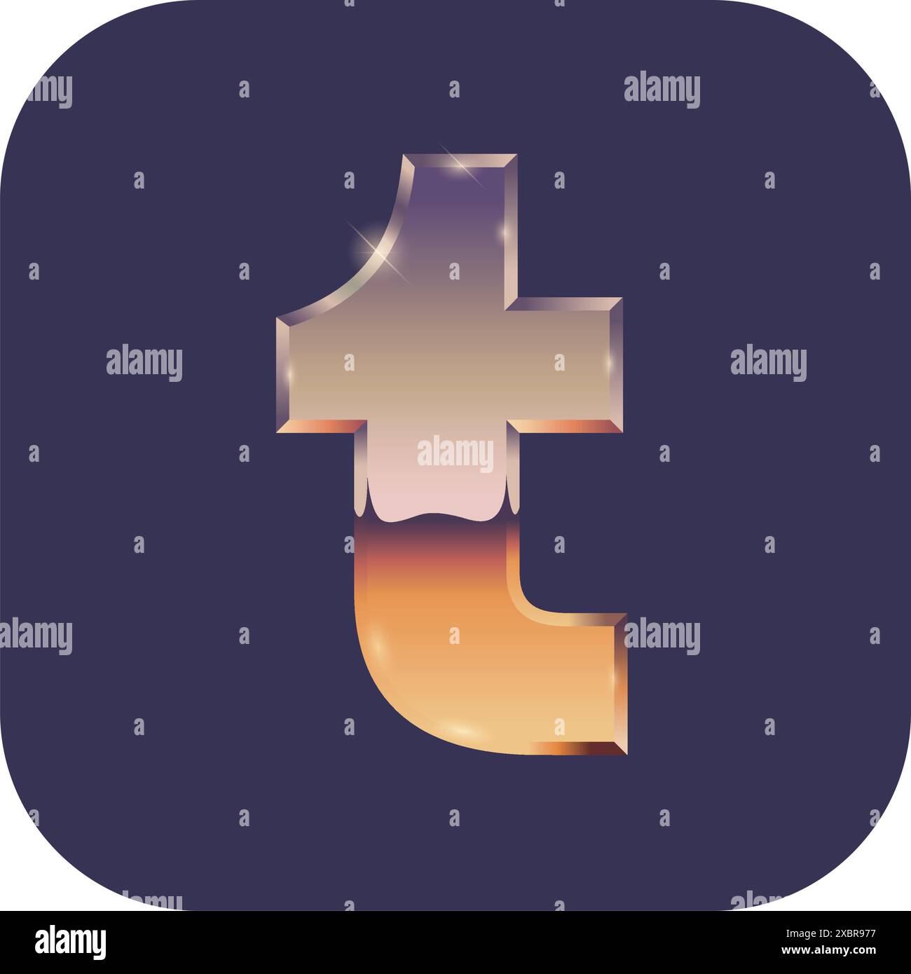 Tumblr social media mobile app icon on a white background, vector ...