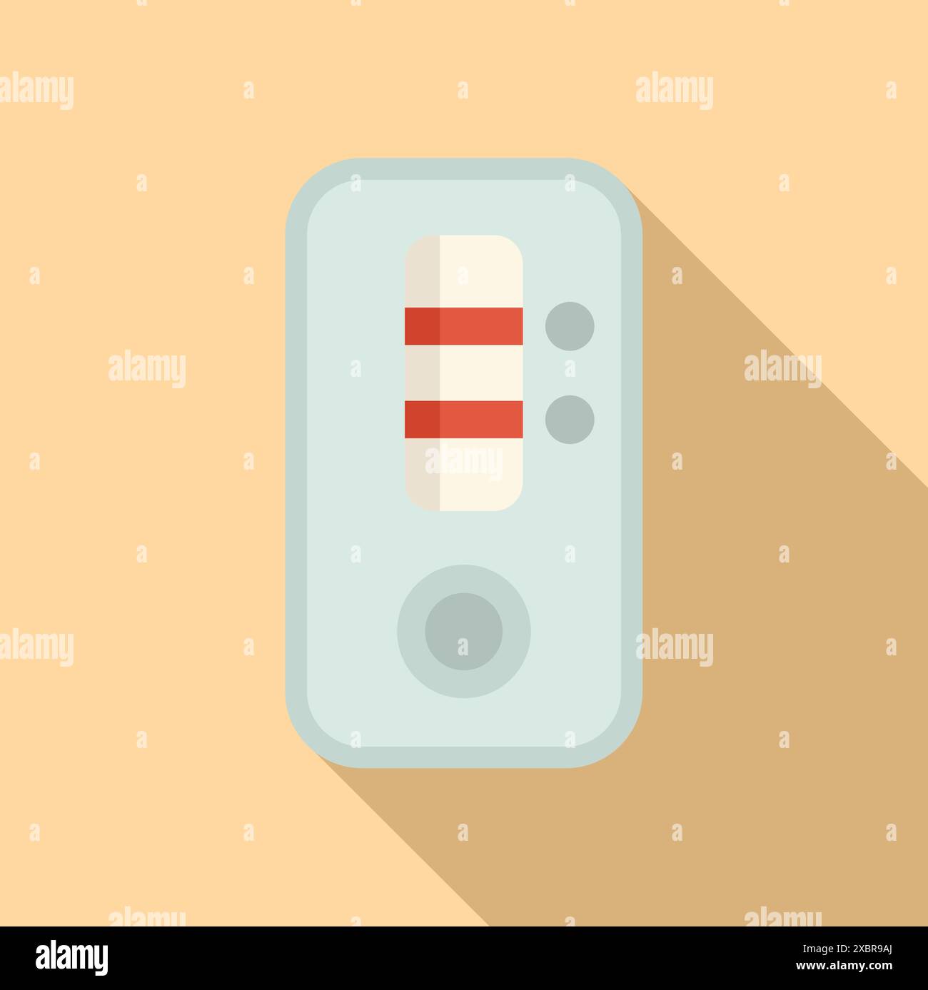 Rapid antigen test showing a positive result for covid 19 with two red ...