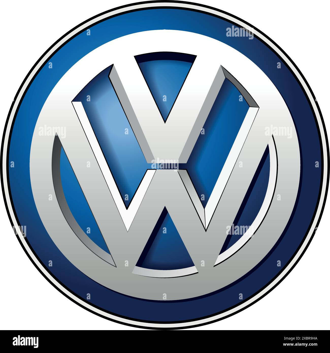 Volkswagen logo on a transparent background, vector illustration ...