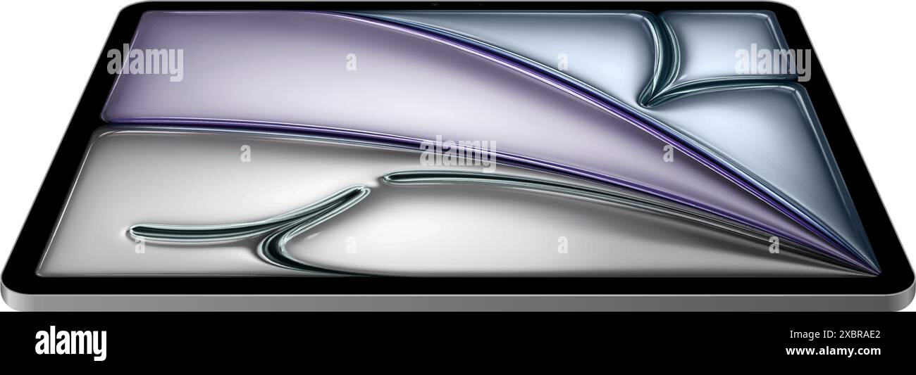 Apple iPad Air in space gray color, isolated on a transparent ...