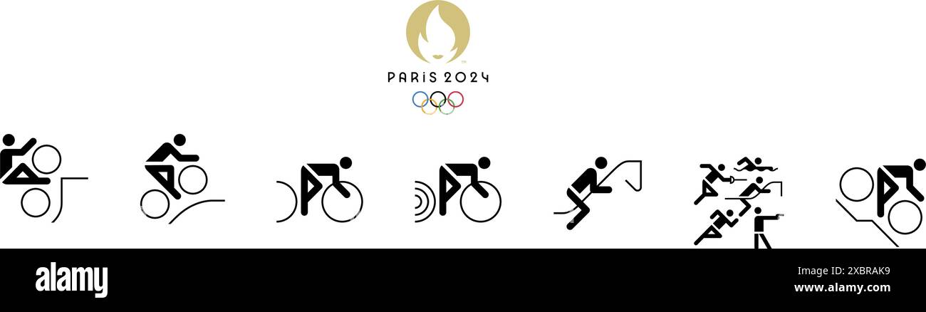 Olympic Cycling and Riding sports logos collection of Summer Olympic ...