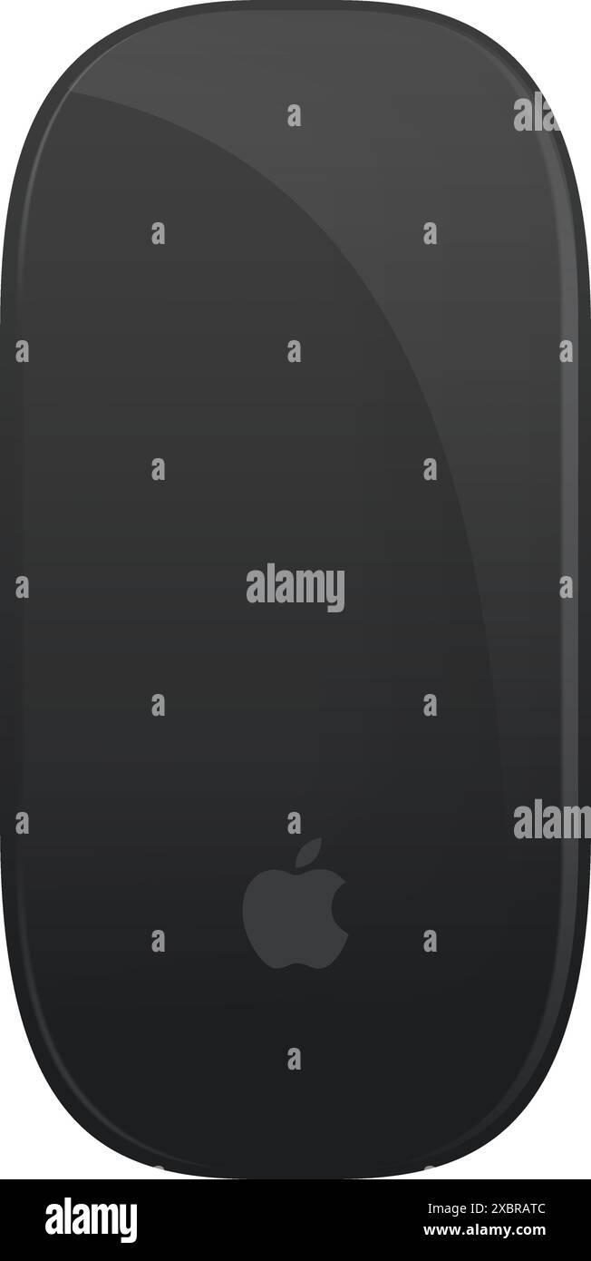 Black Apple Magic Mouse - Black Multi-Touch Surface, on a white ...