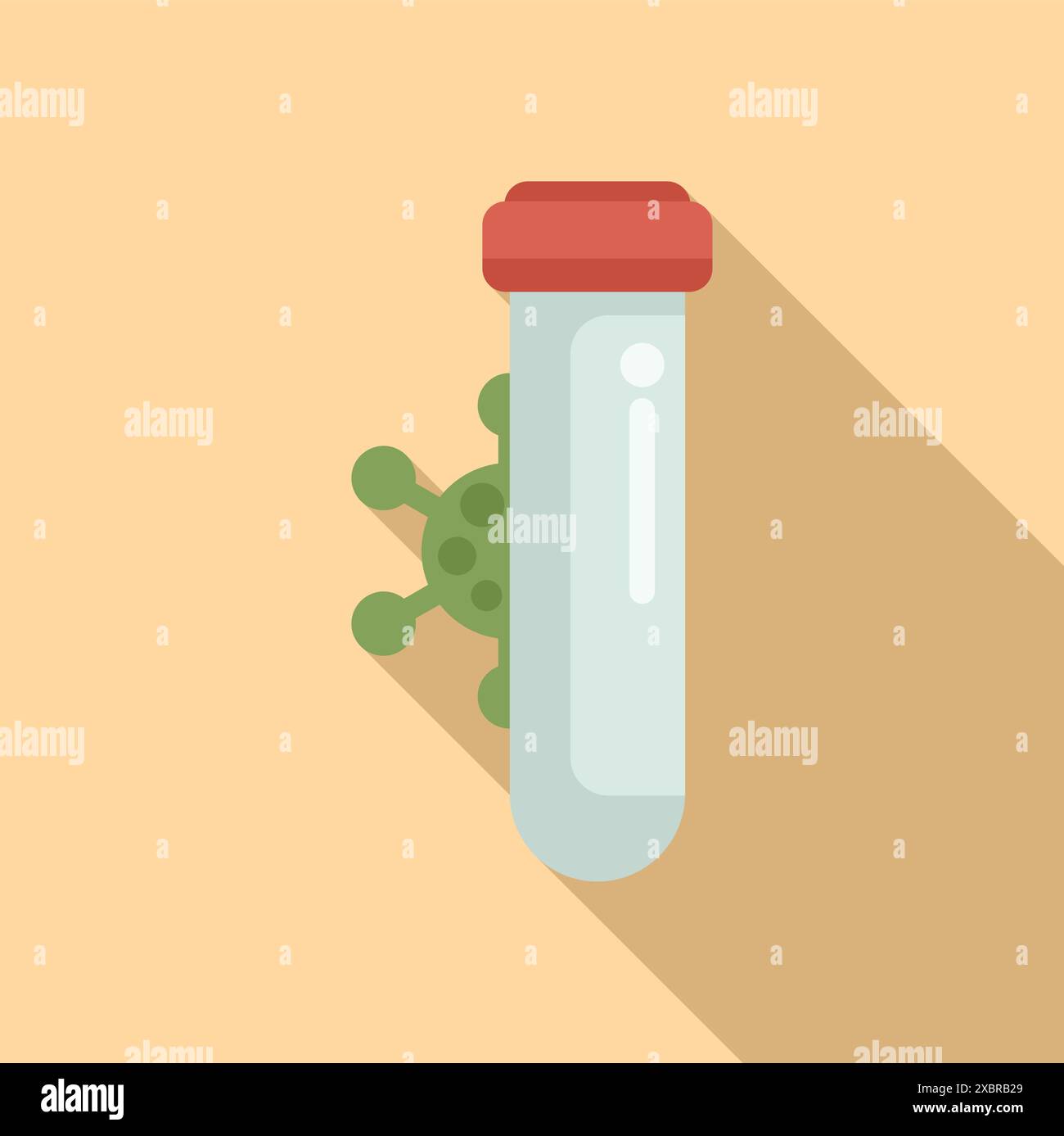 Laboratory test tube containing a virus specimen, symbolizing medical ...