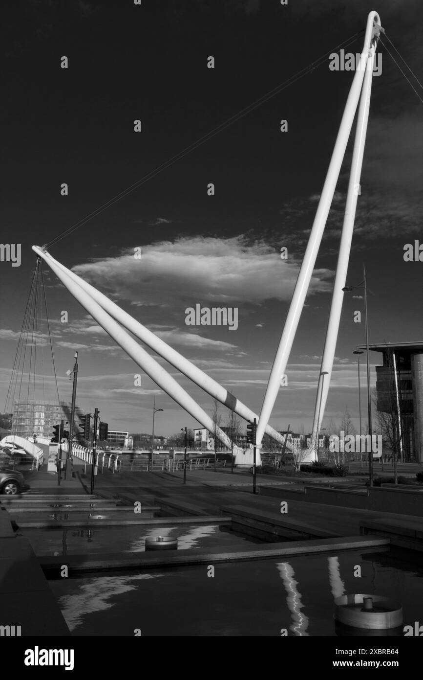 Tidal river footbridge Black and White Stock Photos & Images - Alamy