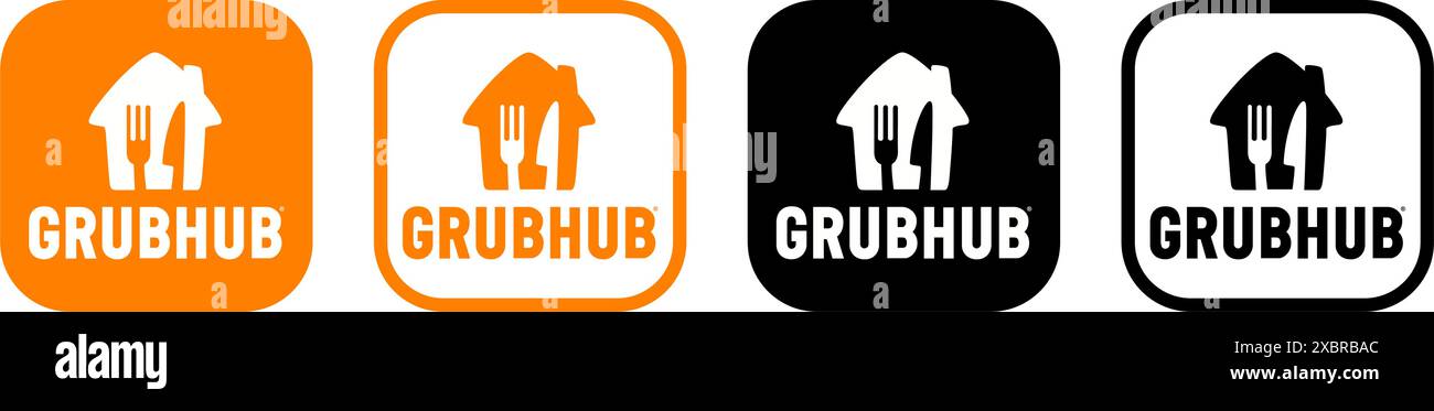 Food delivery service grubhub Stock Vector Images - Alamy
