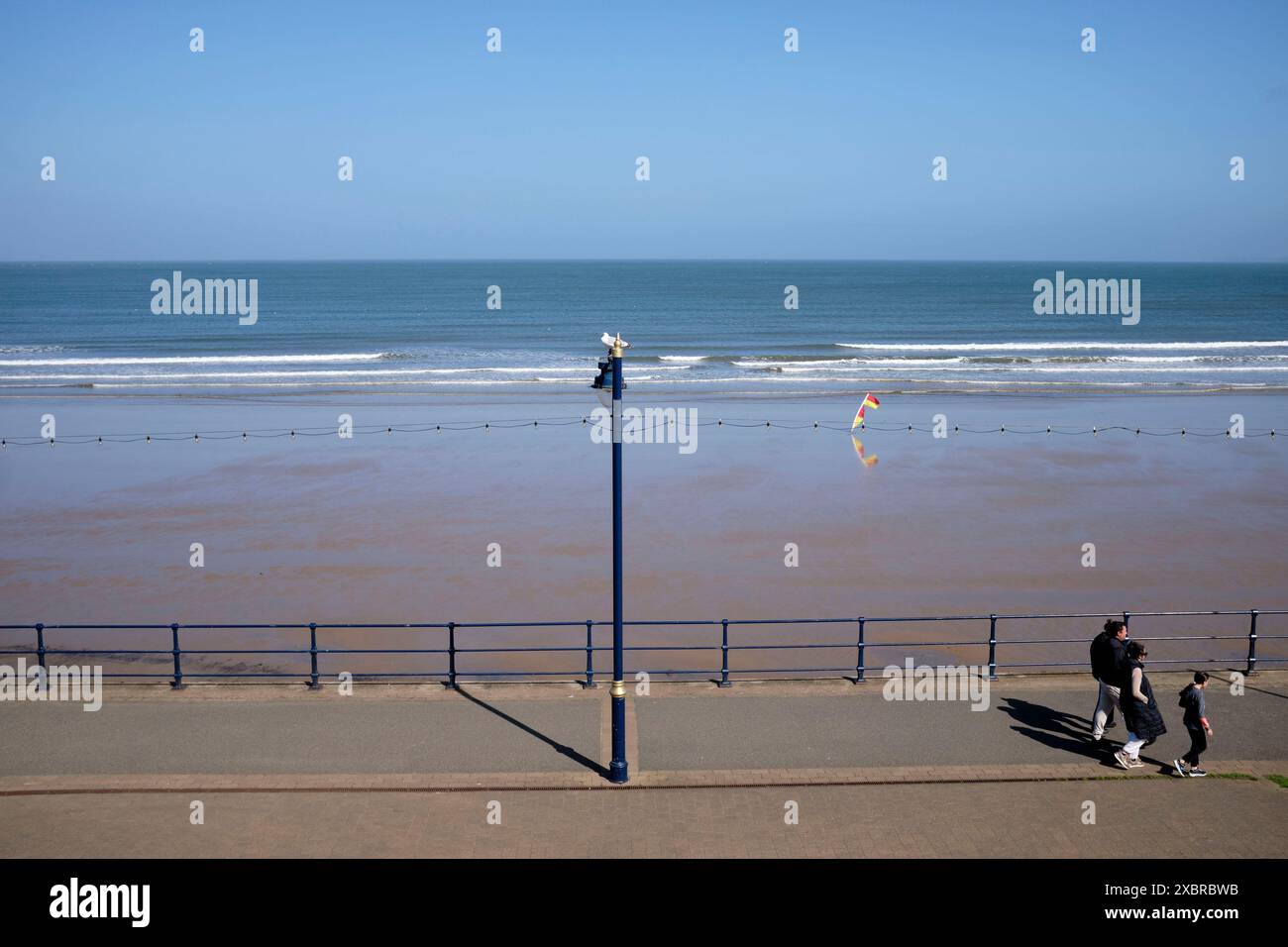 The seafront and beach at Filey, North Yorkshire East Coast, northern ...
