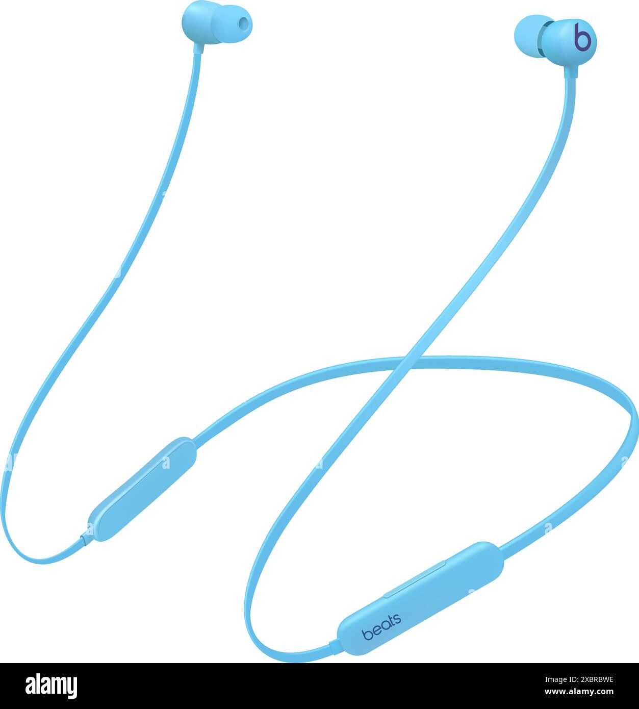 Apple Beats Flex All Day Wireless Earphones Flame Blue color, isolated ...