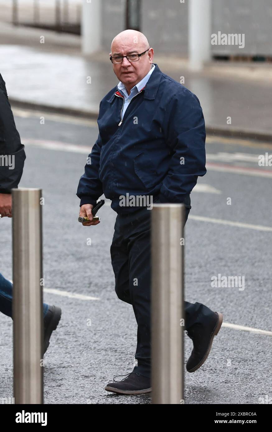 Paul McIntyre arrives at Laganside Court, Belfast, where he along with ...