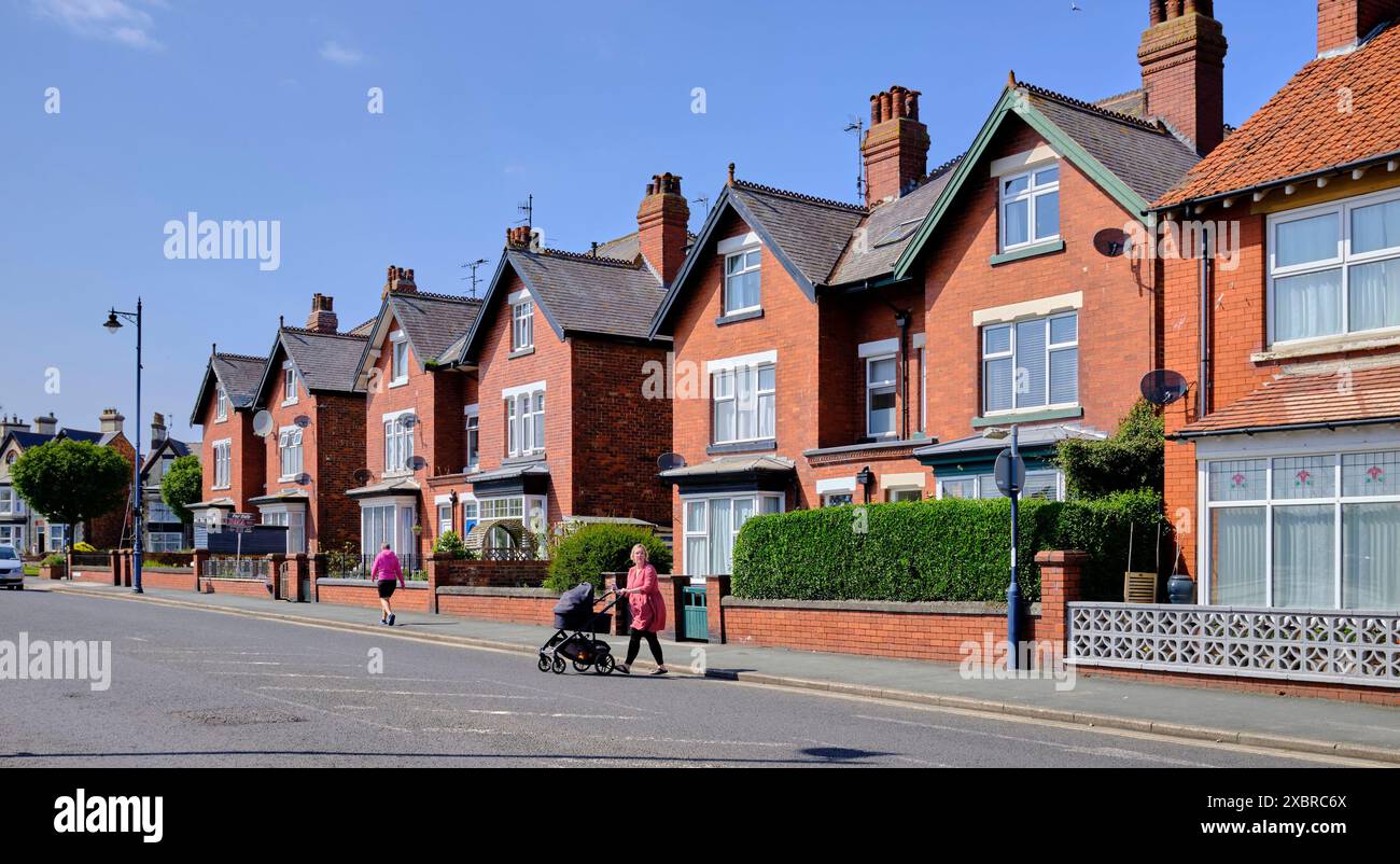 Edwardian Villas at Filey, North Yorkshire East Coast, northern England ...