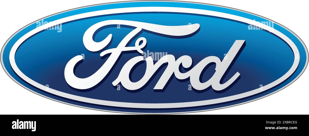 Ford logo on a transparent background, vector illustration. Ford Motor ...