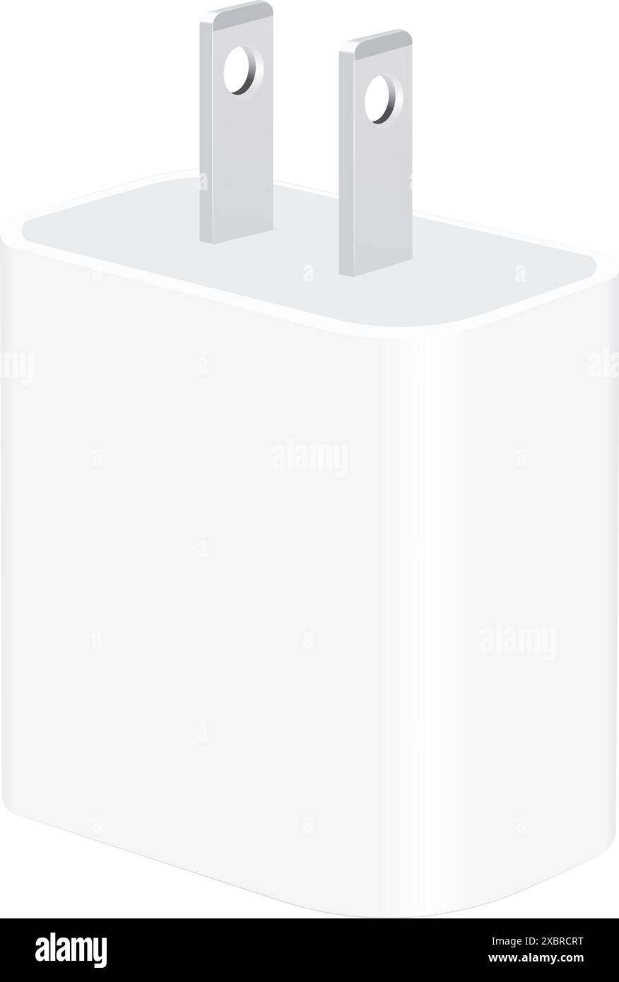 Apple USB-C Power Adapter, isolated on a white background, vector ...