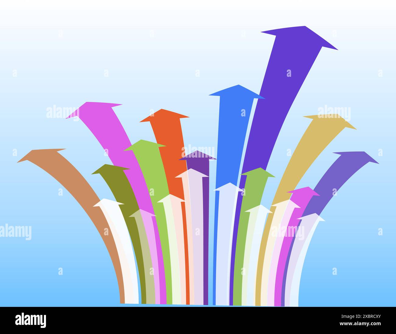 arrows moving upwards vector illustration Stock Vector Image & Art - Alamy
