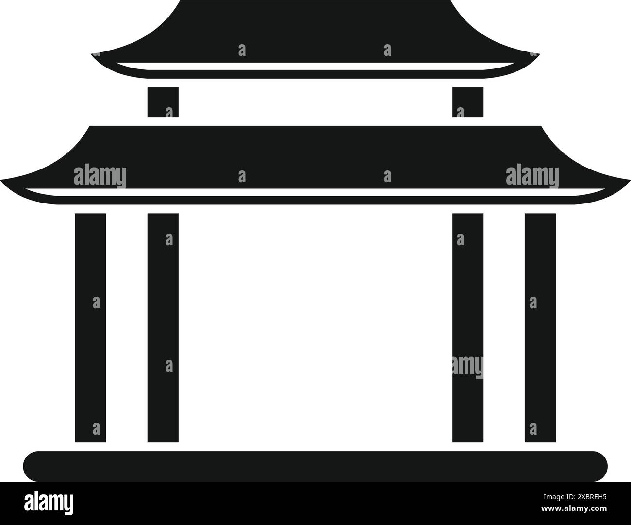 Traditional japanese gate marking the entrance to a sacred space ...