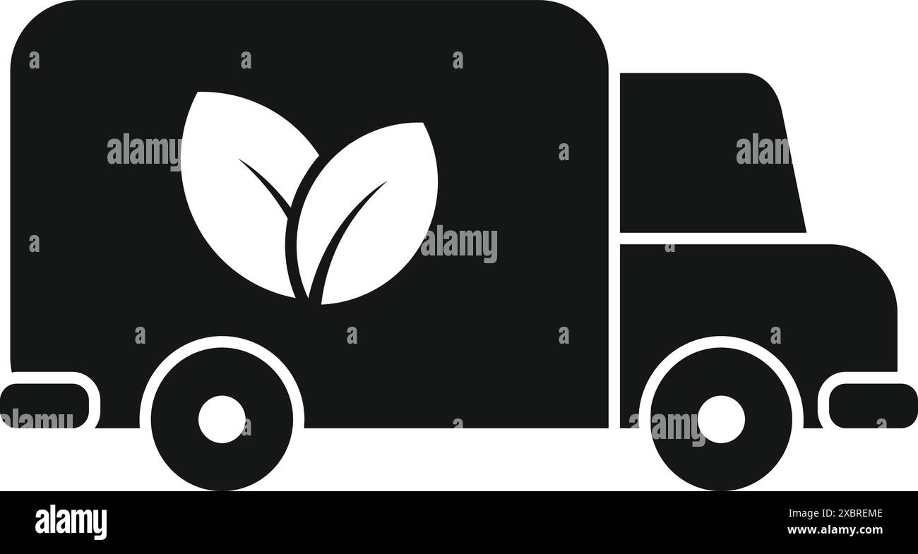 Eco friendly delivery truck delivering using green energy Stock Vector ...