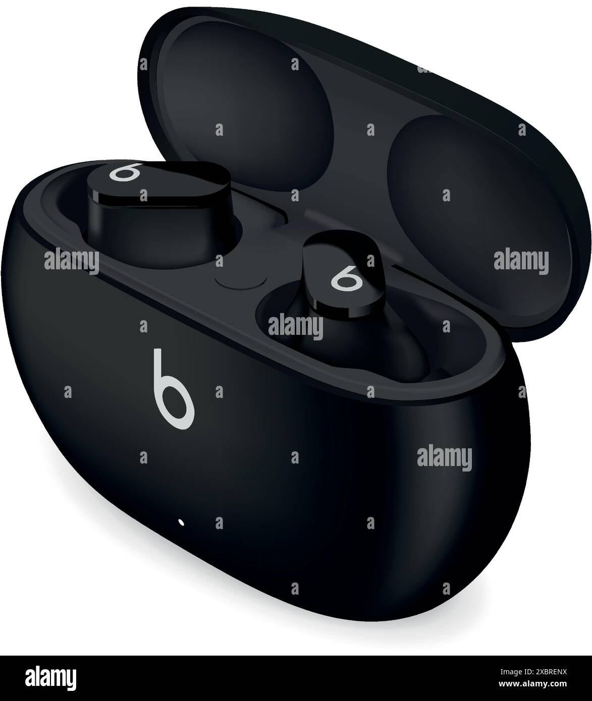 Apple Beats Studio Buds in Black color, isolated on a transparent ...