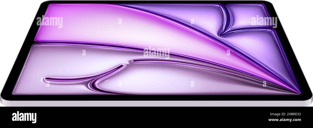 Apple iPad Air in purple color, isolated on a transparent background ...