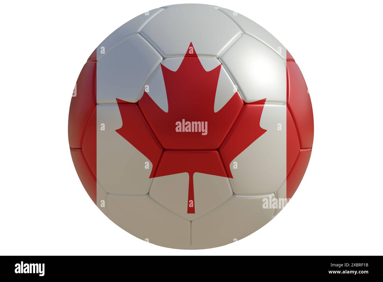 Soccer ball with canadian flag isolated on white transparent. Football ...