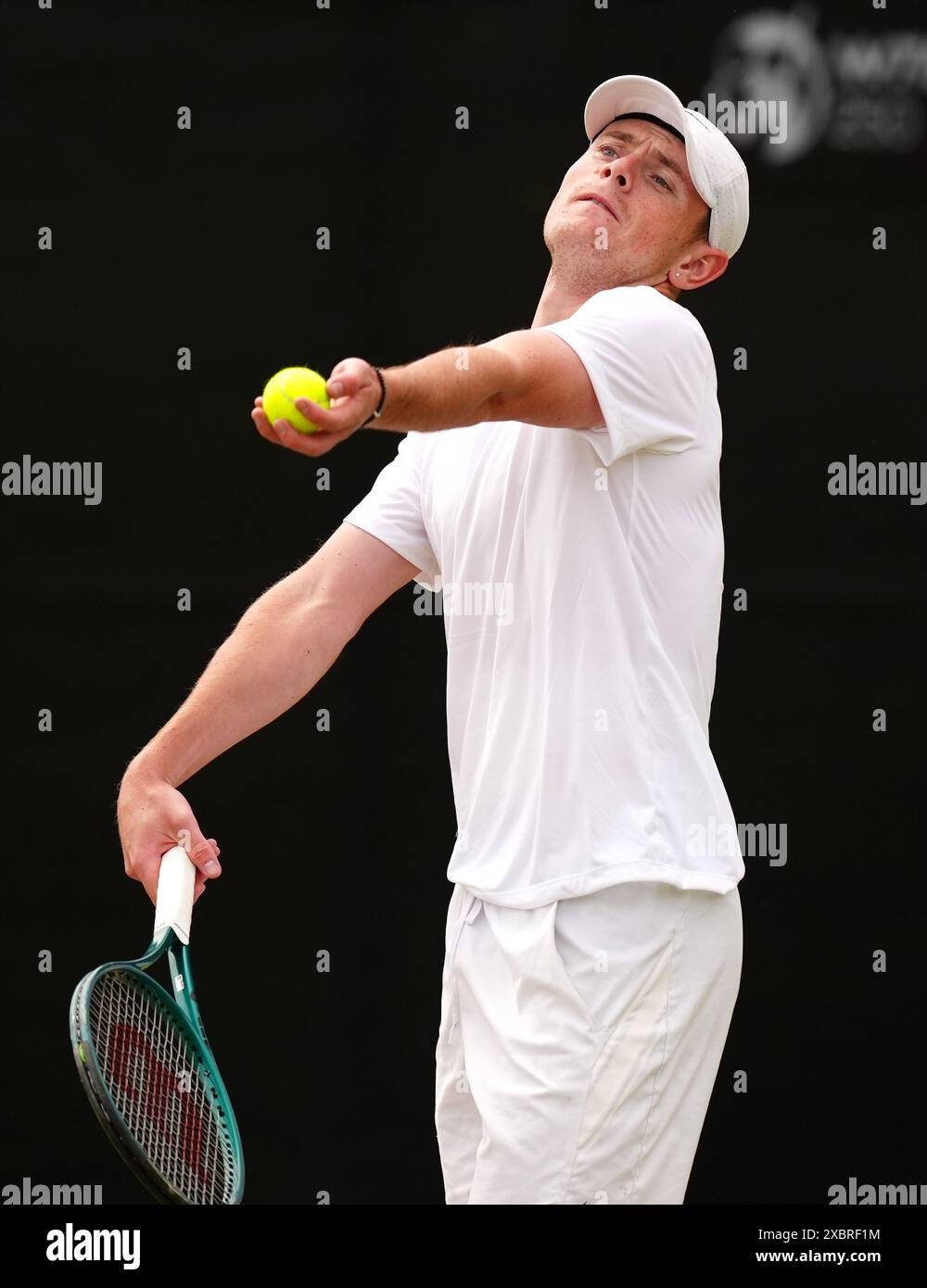 Jack Pinnington Jones in action against Cameron Norrie (not pictured ...