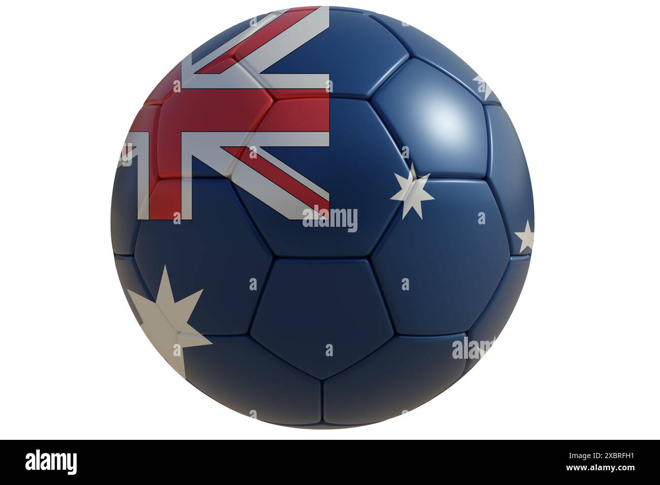 Soccer ball with Australian flag isolated on white transparent ...