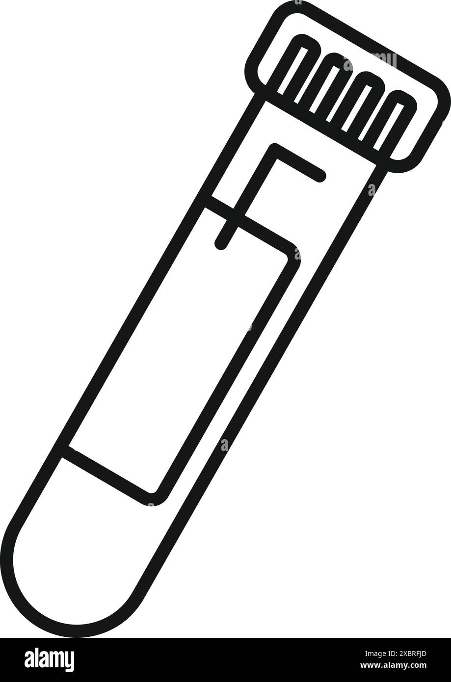 Simple line art icon of a medical test tube, perfect for representing ...
