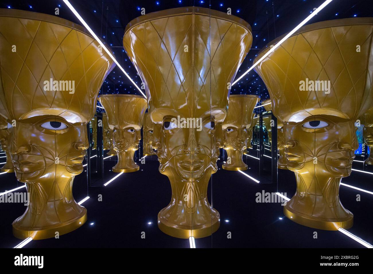 London, UK. 13 June 2024. Entrance to ‘Entheon’, a new immersive art ...