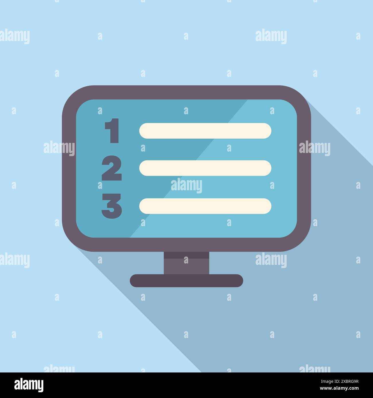 Online survey on a desktop computer with a numbered list for easy ...
