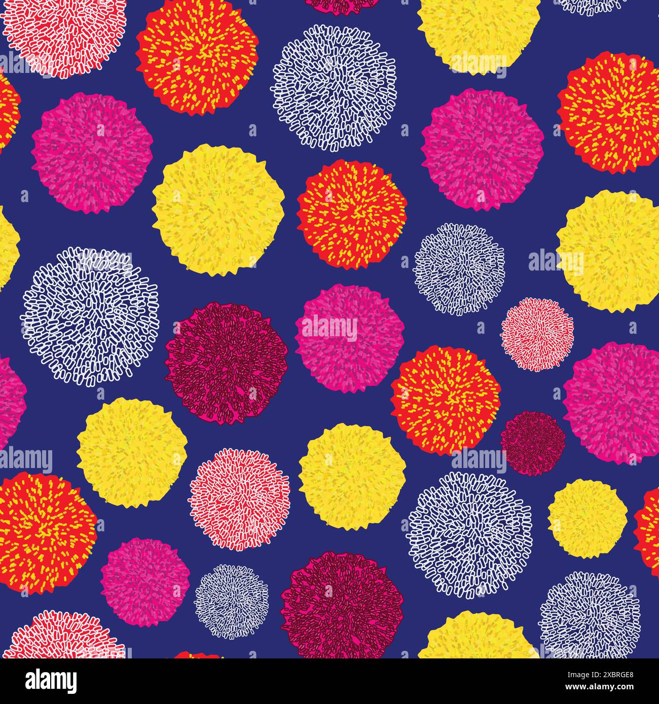 Vector Set of 8 Colorful Pom Poms Decorative Elements. Bobble, pom pom in pastel color, boho ...