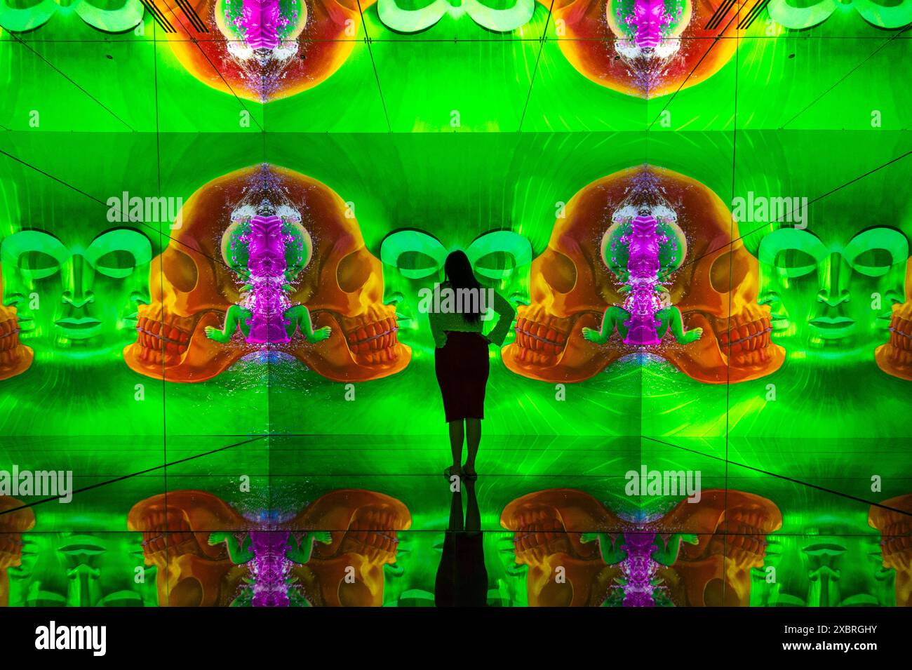 London, UK. 13 June 2024. A staff member in room 2 ‘Progress of the ...