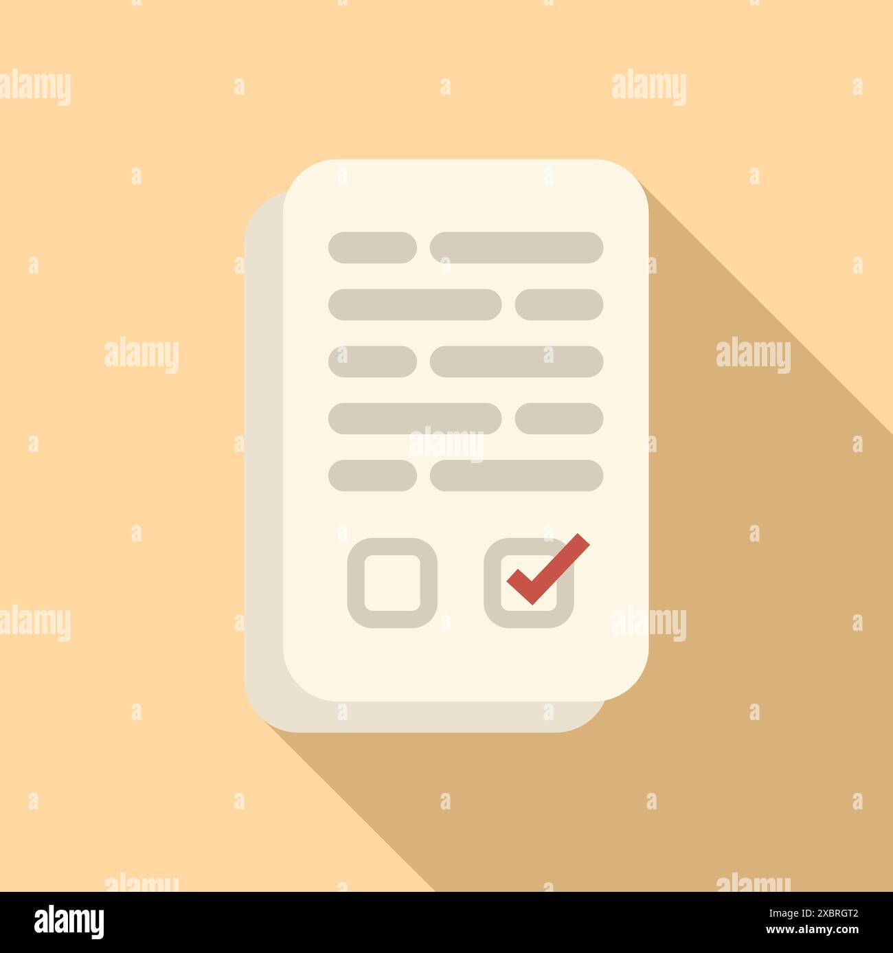 Illustration featuring a document with a checkmark indicating a ...