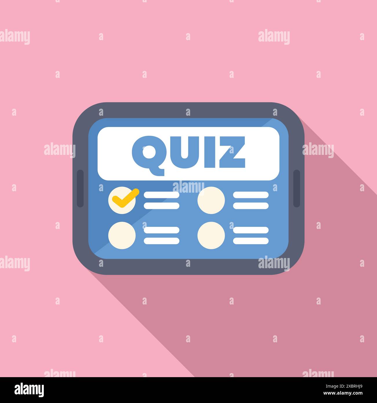 Online quiz app showing test results on a tablet screen, mobile exam ...