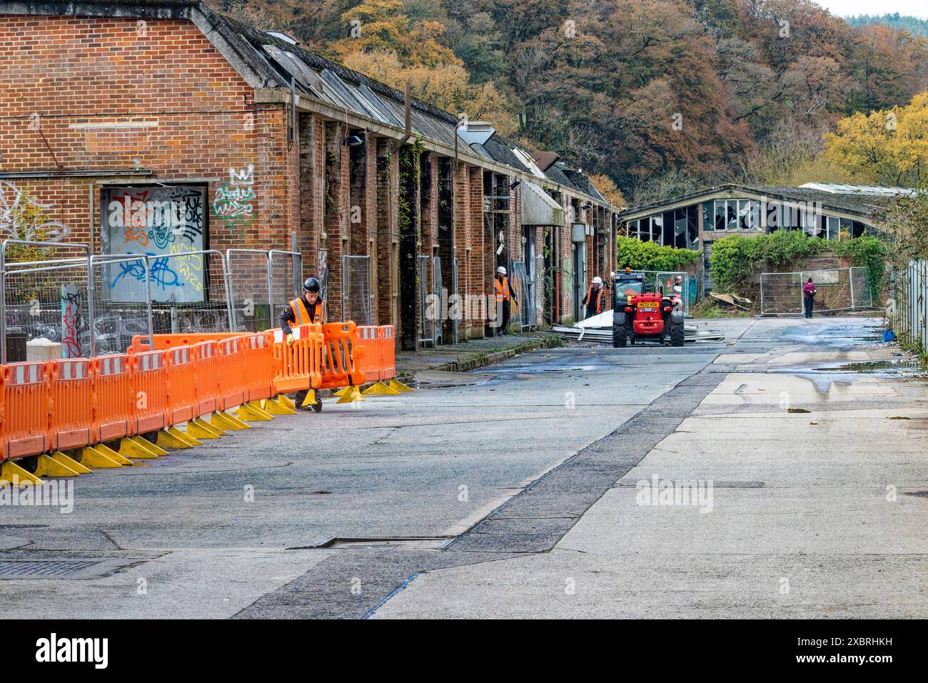 Exterior View of Road Through the Derelict Torridge Vale Milk Factory ...