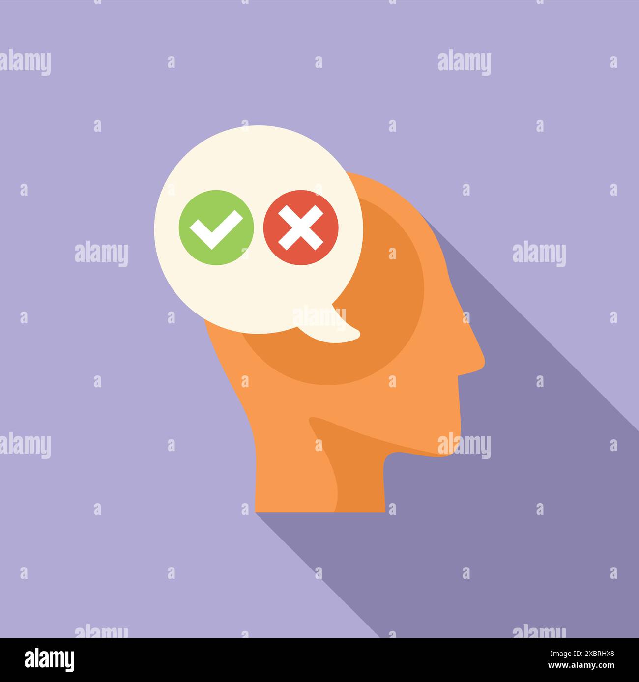 Concept of choosing between yes or no, right or wrong, true or false ...