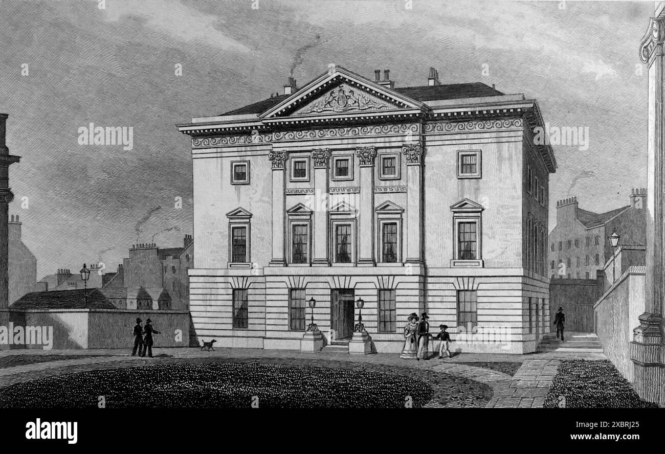 Royal Bank, St. Andrew’s Square, Edinburgh, engraved by W. Watkins ...