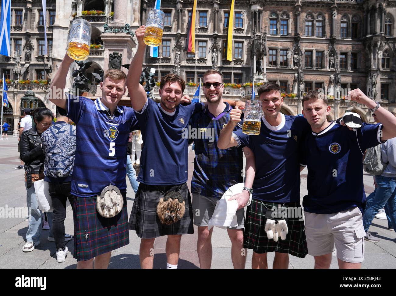Scotland fans at Marienplatz central square, Munich. Scotland will face ...