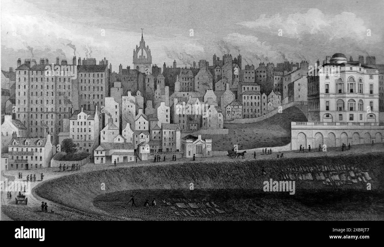 Part of the Old Town, Edinburgh. Engraved by S. Lacey. This is from an ...