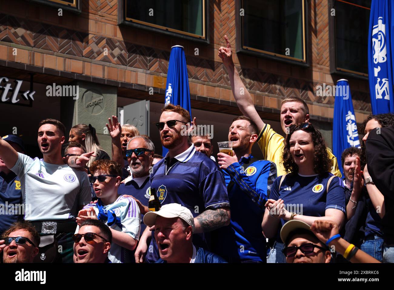 Scotland fans at Marienplatz central square, Munich. Scotland will face ...