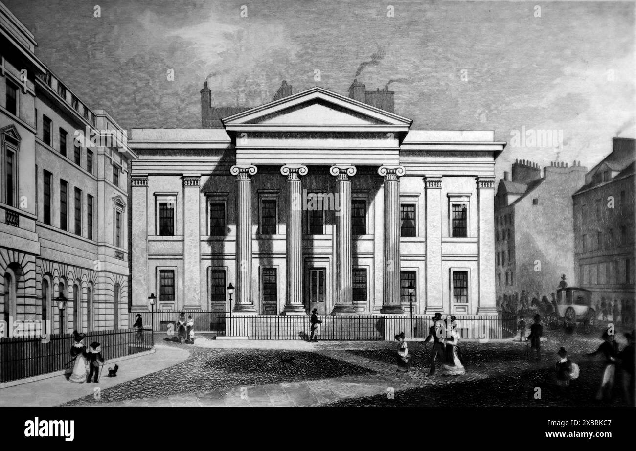 New County Hall and Advocates Library, Edinburgh, engraved by Lizars ...