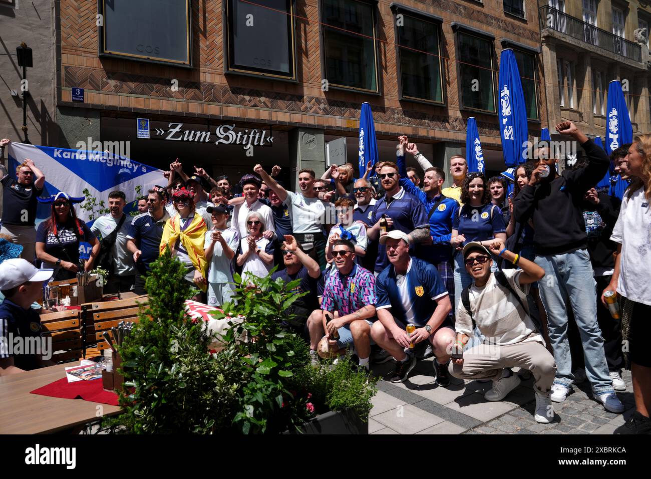 Scotland fans at Marienplatz central square, Munich. Scotland will face ...