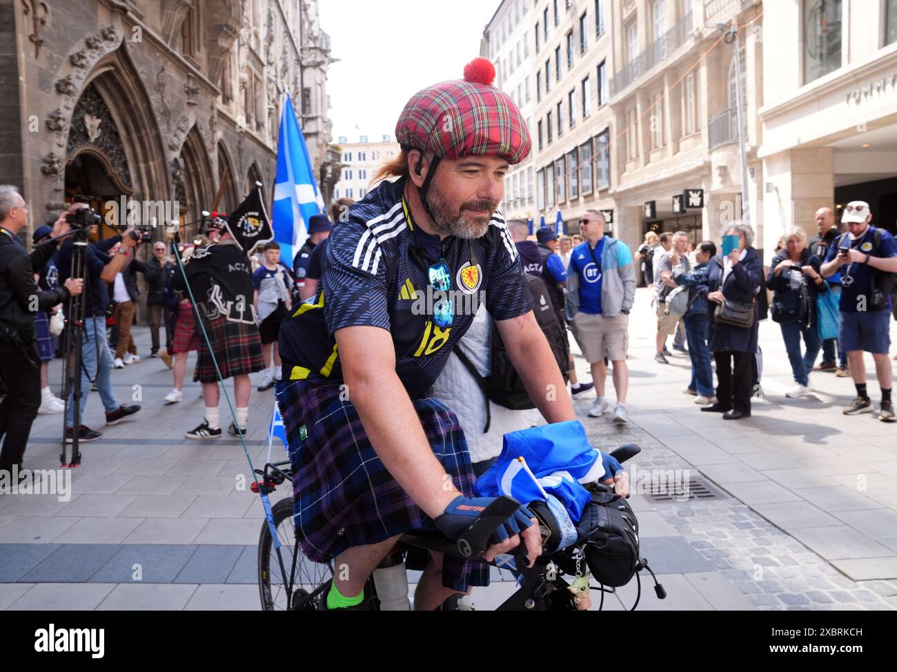 Scotland fans at Marienplatz central square, Munich. Scotland will face ...