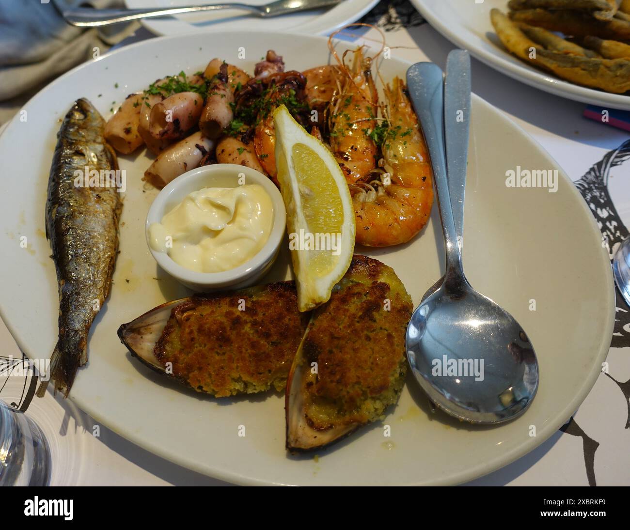Mixed fish dish Suffolk England Stock Photo - Alamy